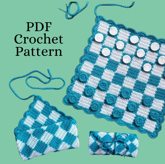 Draughts Game - Crochet Pattern PDF [English] – Ailsa Makes Things